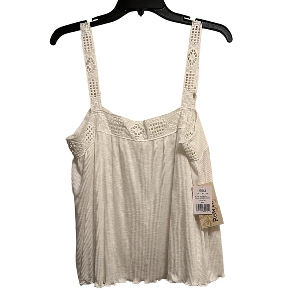 Rewind | Tops | Rewind Summer White Lace Adjustable Strap Tank Top ...